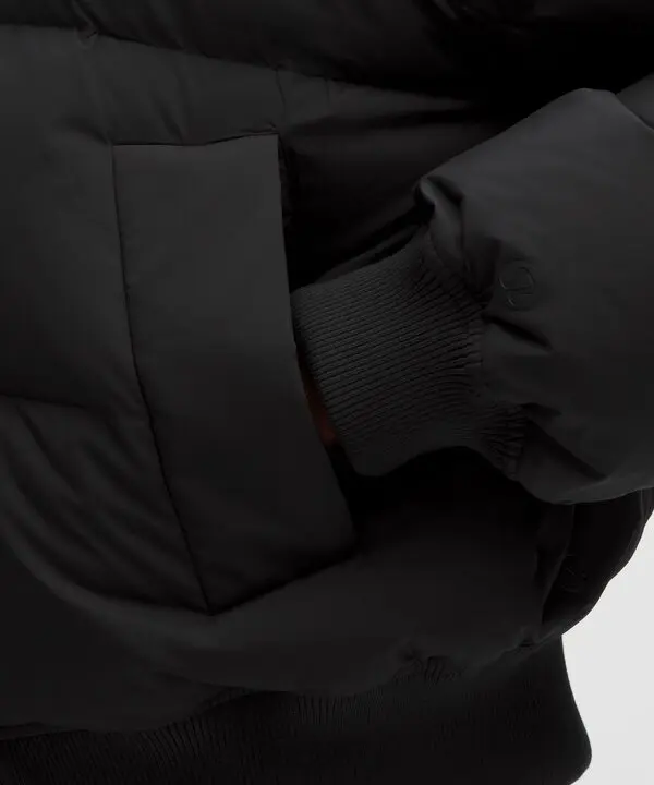 Lululemon Wunder Puff Bomber Hoodie - Black