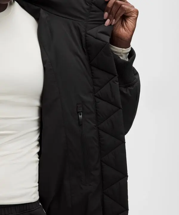Lululemon Wunder Puff Bomber Hoodie - Black