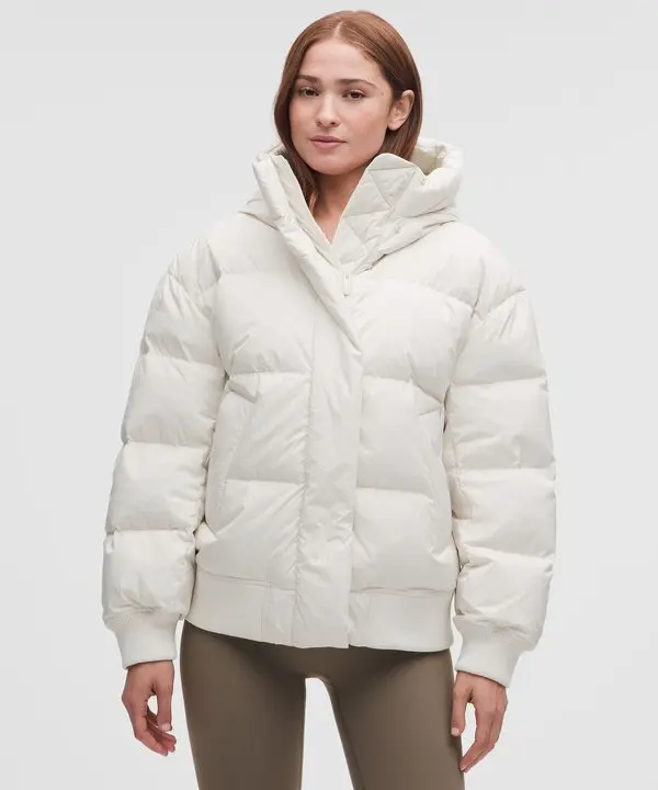 Lululemon Wunder Puff Bomber Hoodie - Light Ivory
