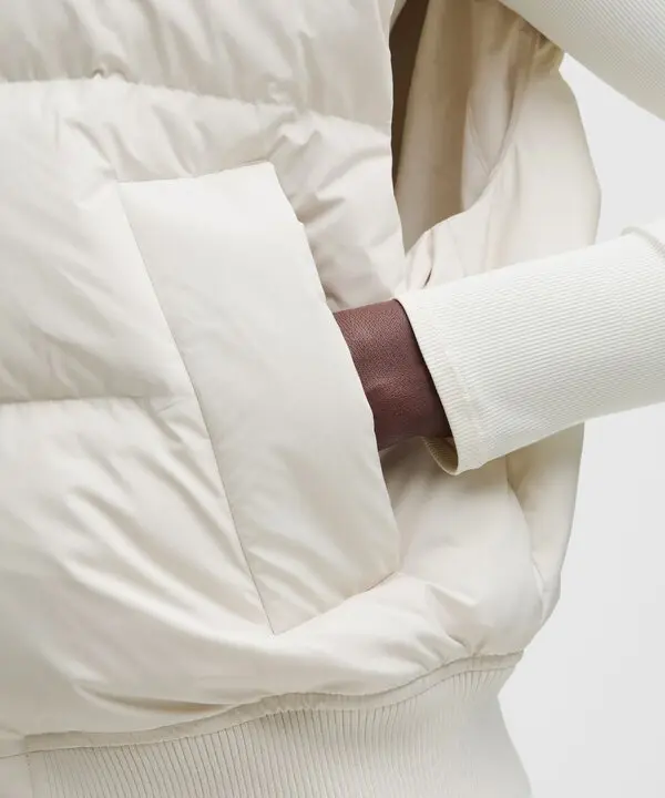 Lululemon Wunder Puff Bomber Vest - Light Ivory