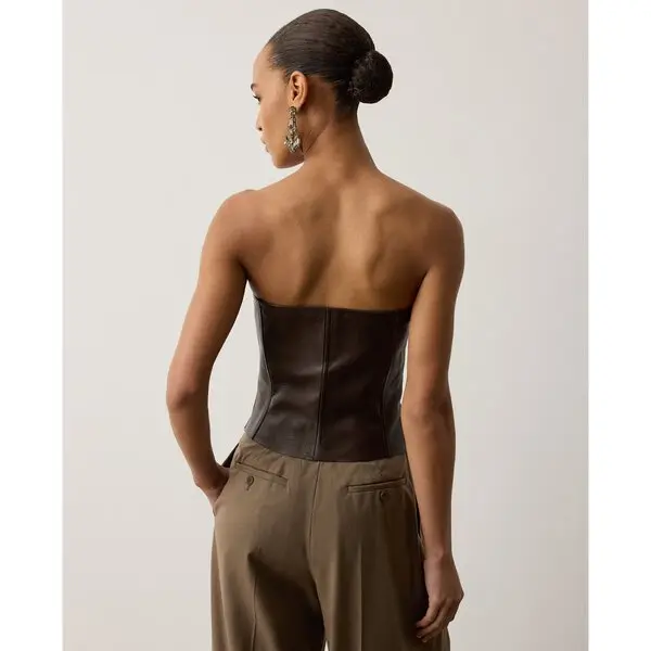 Ralph Lauren Carolin Lambskin Bustier