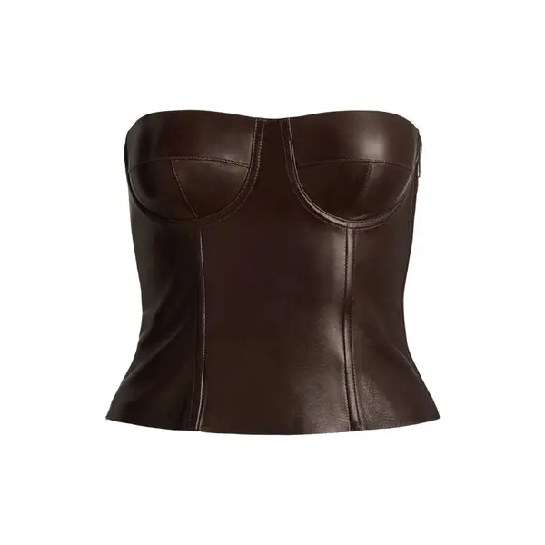 Ralph Lauren Carolin Lambskin Bustier