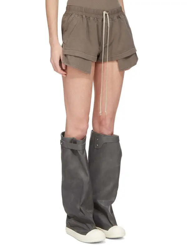 Rick Owens Drawstring Layered-effect Shorts