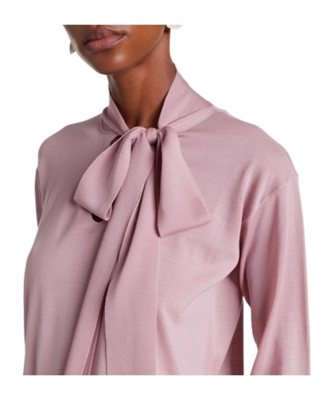 Valentino Garavani Tie-neck Oversized Wool Sweater