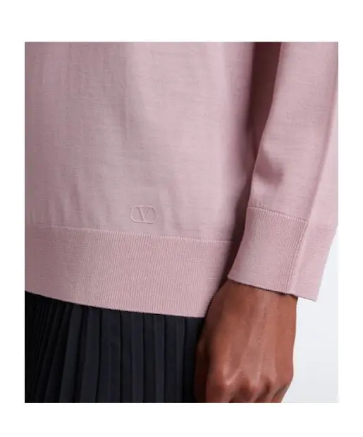 Valentino Garavani Tie-neck Oversized Wool Sweater