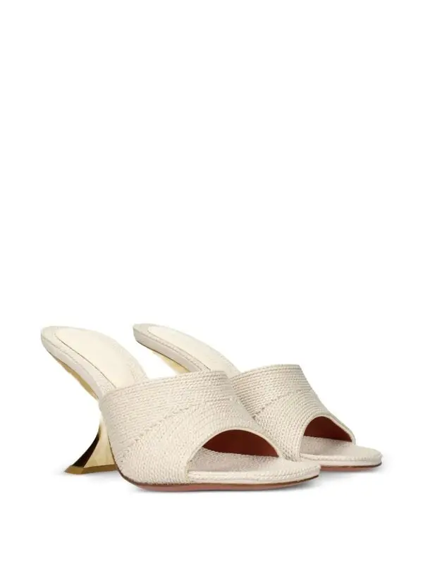 Amina Muaddi Woven Heel Sandals