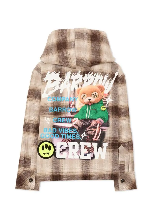 BARROW Check Hooded Shirt