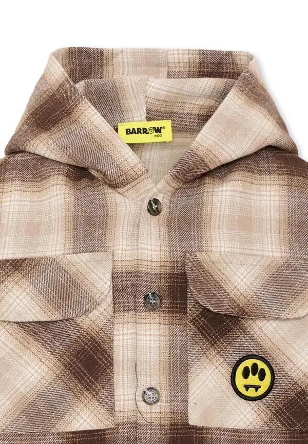 BARROW Check Hooded Shirt