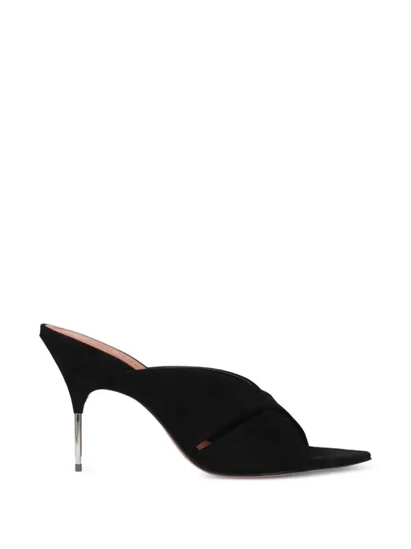 Amina Muaddi Open-toe High-heel Mules - Black