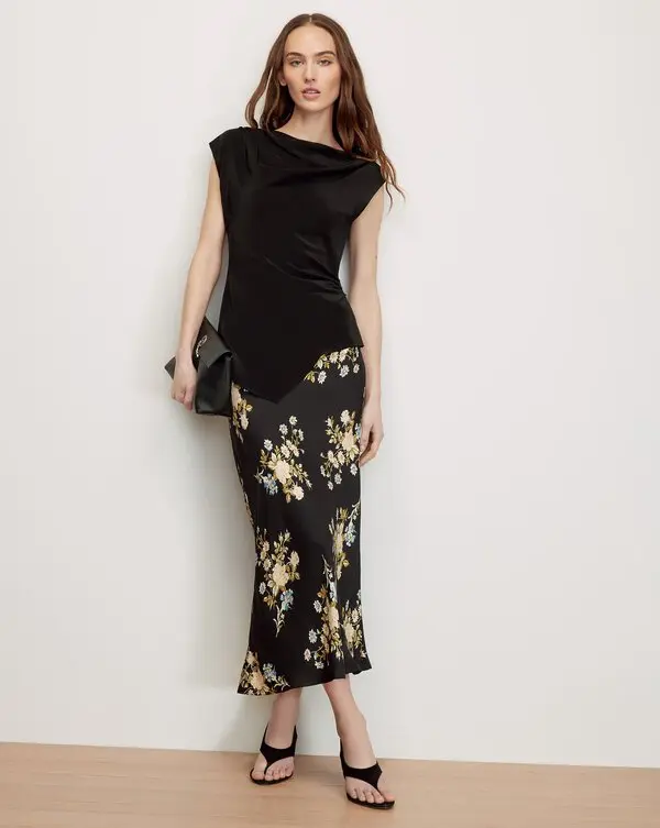 Veronica Beard Yvonne Asymmetric Top - Black