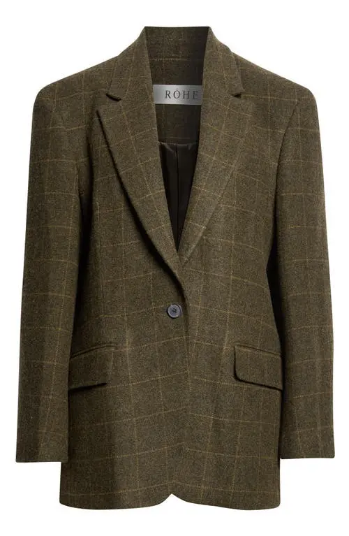 RÓHE Oversize Check Wool Jacket