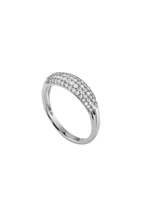 DEAN DAVIDSON Pavé Cubic Zirconia Dome Ring - White Cz/silver