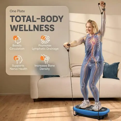 LIFEPRO Rumblex Plus Mini 4d Vibration Plate Exercise Machine 3 Motors - Blue