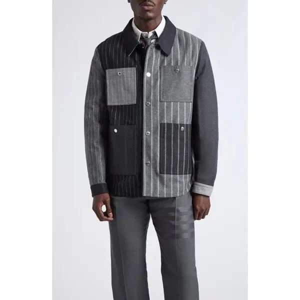 Thom Browne Funmix Utility Patch Pocket Jacket - Medium Grey