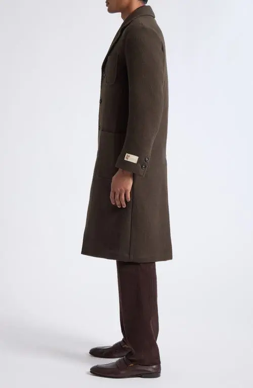 Massimo Alba Florio Single Breasted Double Face Virgin Wool Coat