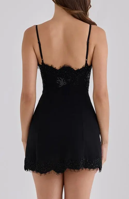 House Of Cb Soraya Beaded Georgette Minidress