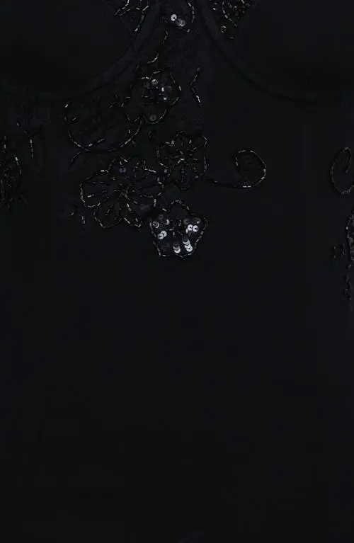 House Of Cb Soraya Beaded Georgette Minidress