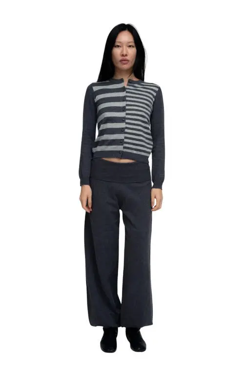 FIND ME NOW Asymmetric Button Sweater