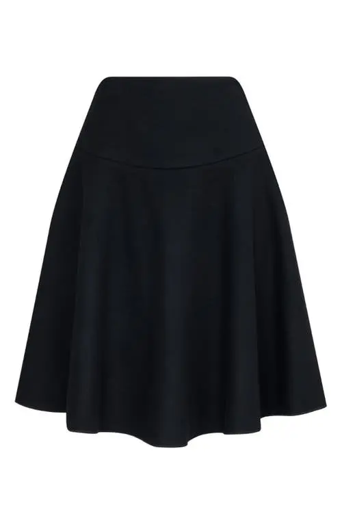 Alaïa Light Felted Wool Skater Skirt - Noir
