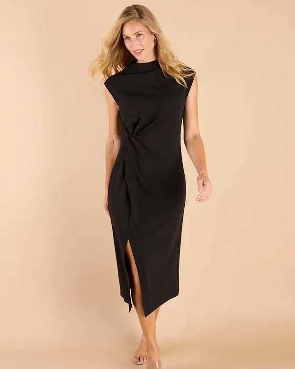 Jude Connally Autumn Dress Scuba Crepe - Black