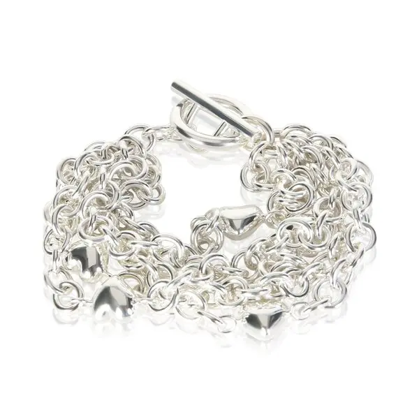 Tiffany & Co. Sterling Silver Multistrand Heart Bracelet - Sterling_silver
