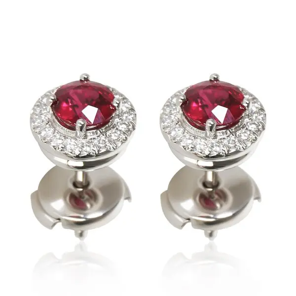 Tiffany & Co. Ruby And Diamond Soleste Earrings