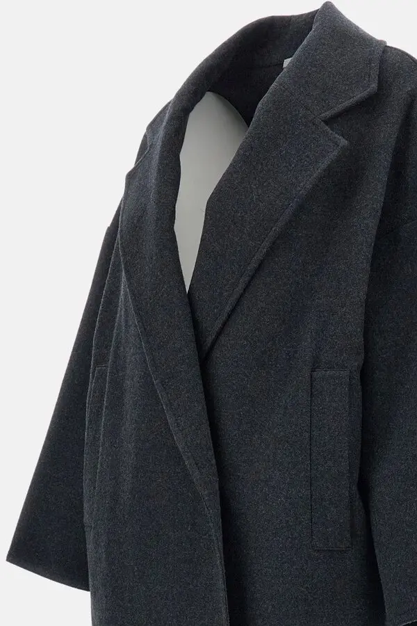 Dusan Oversized Wool Coat - Grigio
