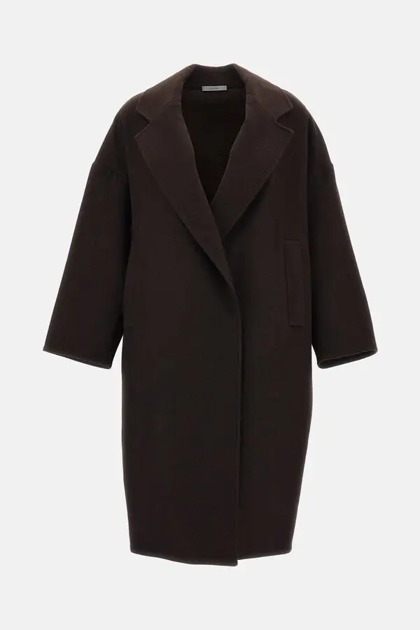 Dusan Oversized Wool Coat - Brown