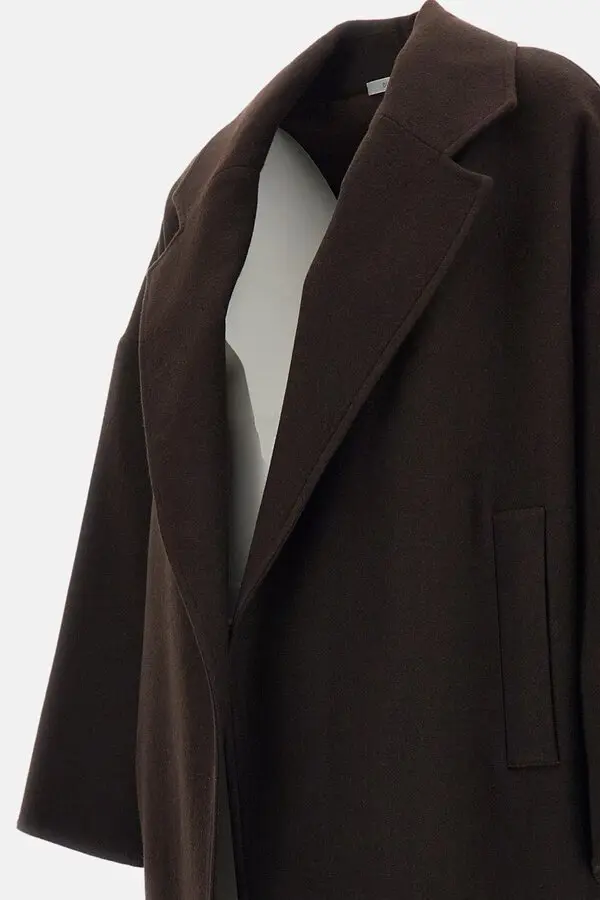 Dusan Oversized Wool Coat - Brown