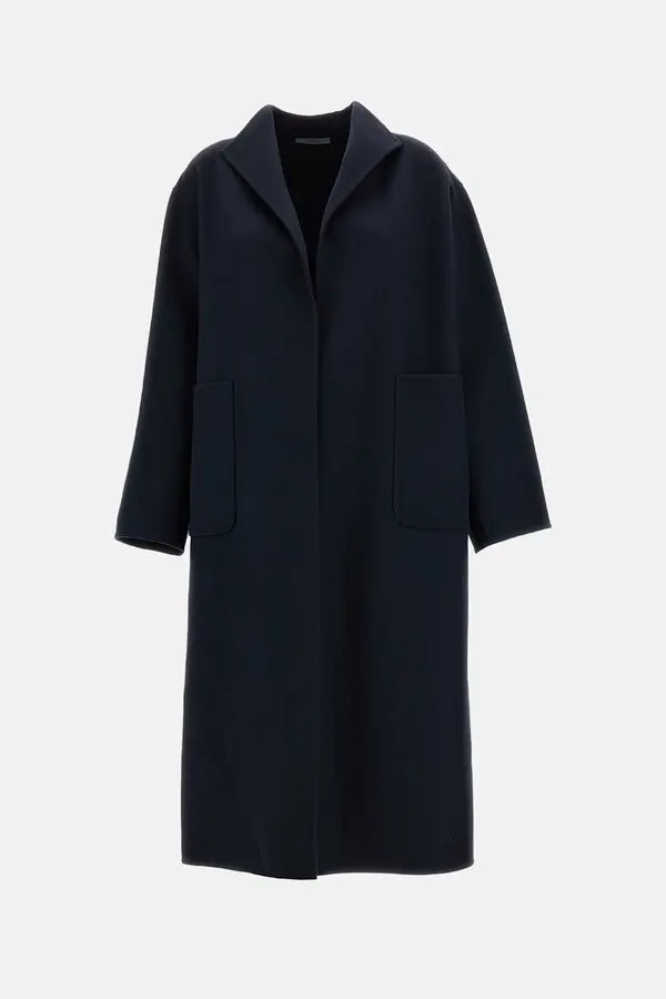 Dusan Long Cashmere Coat - Blu