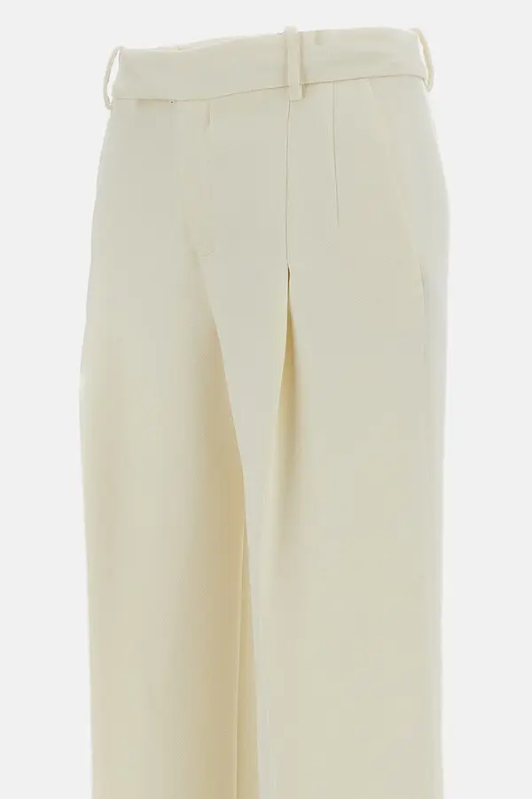 Federica Tosi Pantalone Ampio Cady - White