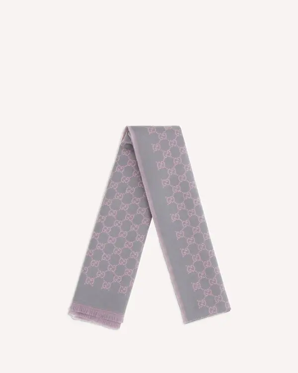 Gucci Miss Stenny Gg Monogram Wool Scarf