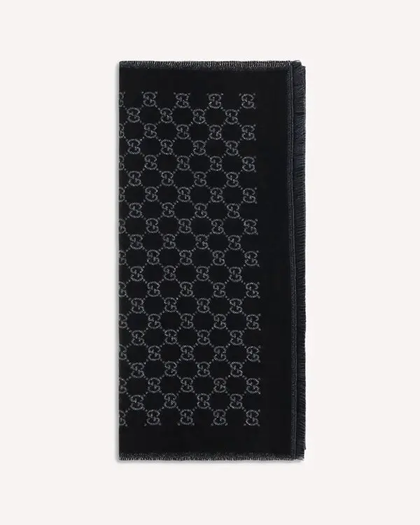 Gucci Miss Stenny Gg Monogram Wool Scarf