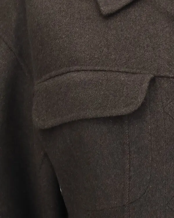 Max Mara Calcio Jacket In Virgin Wool - Brown