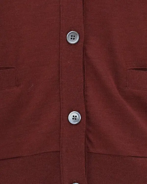 Thom Browne V-neck Merino Wool Cardigan