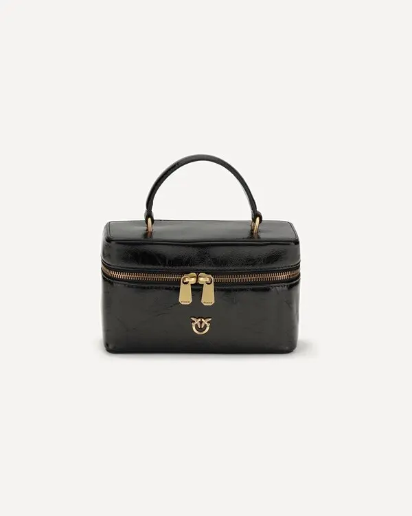 Pinko Vanity Soft Mini Quilted Beauty Case - Black