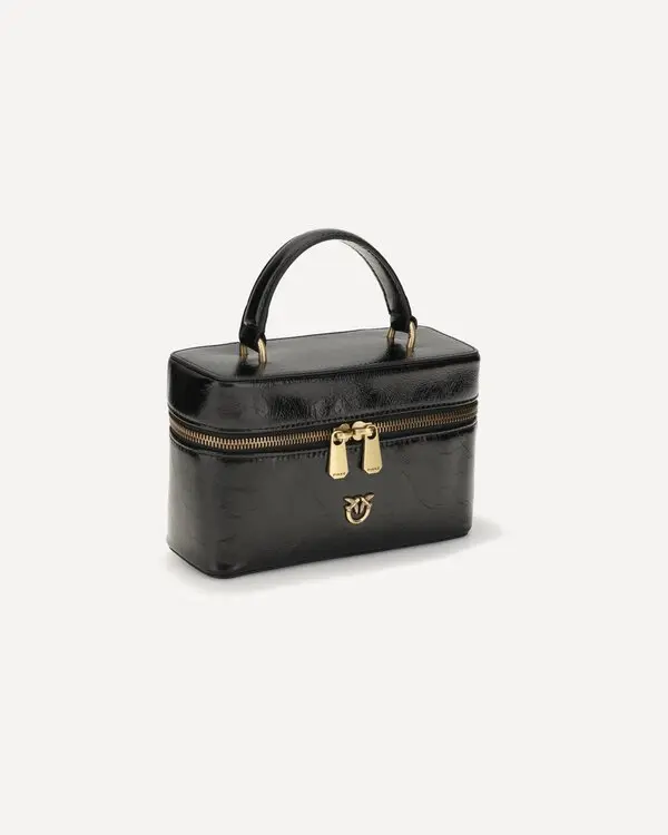 Pinko Vanity Soft Mini Quilted Beauty Case - Black