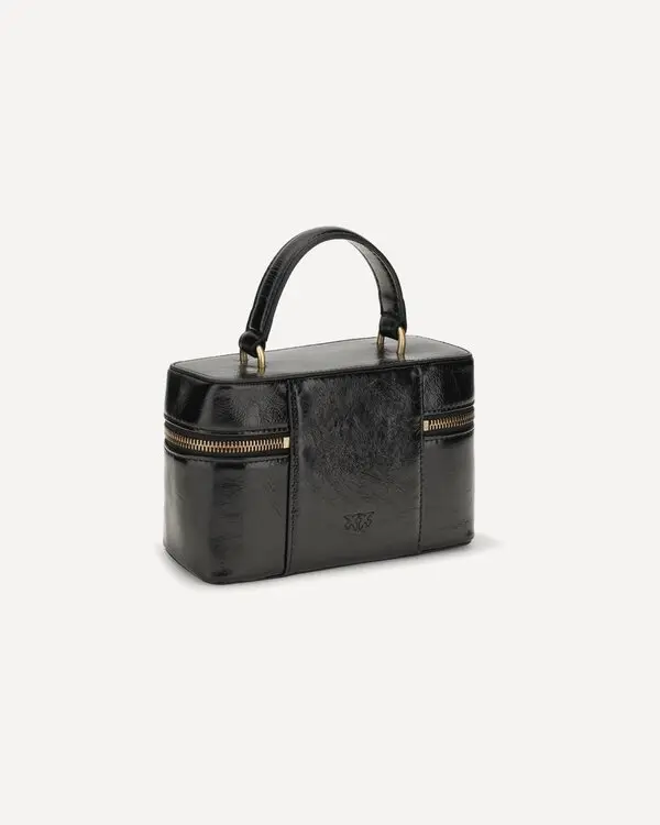 Pinko Vanity Soft Mini Quilted Beauty Case - Black