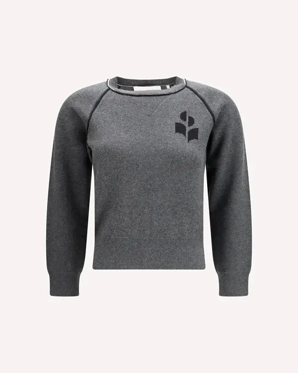 MARANT ETOILE Loriby Logo Sweater - Grey