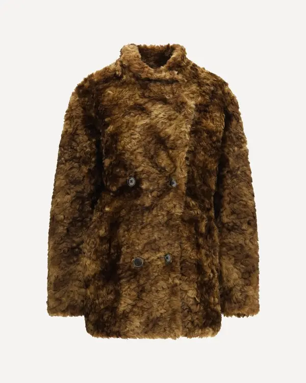 MARANT ETOILE Jya Double-breasted Coat - Brown