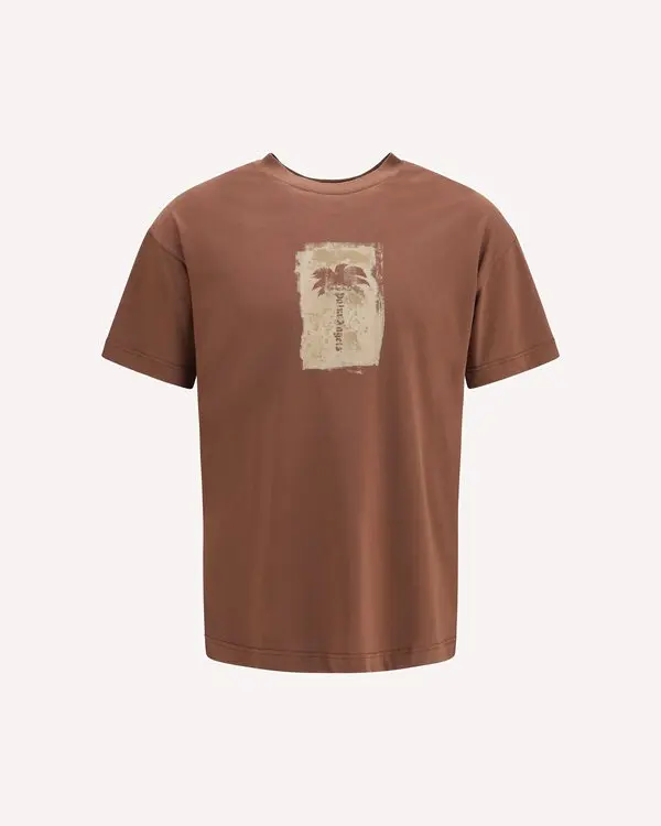 Palm Angels Palm Tree Cotton T-shirt - Brown