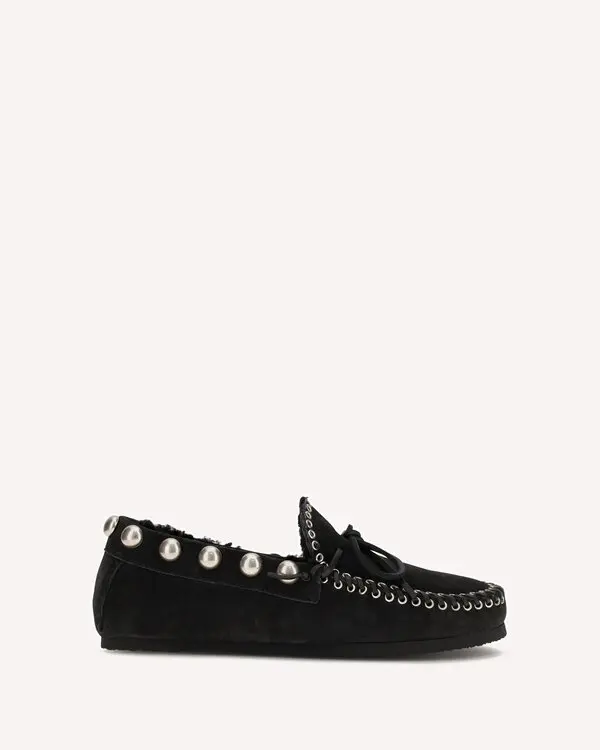 Isabel Marant Étoile Fitza Suede Loafers - Black