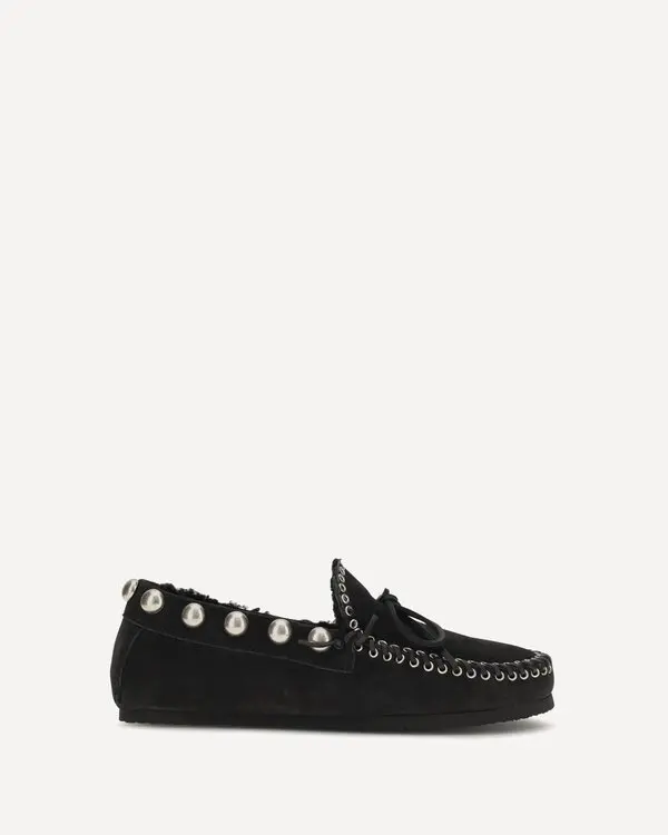 Isabel Marant Étoile Fitza Suede Loafers - Black
