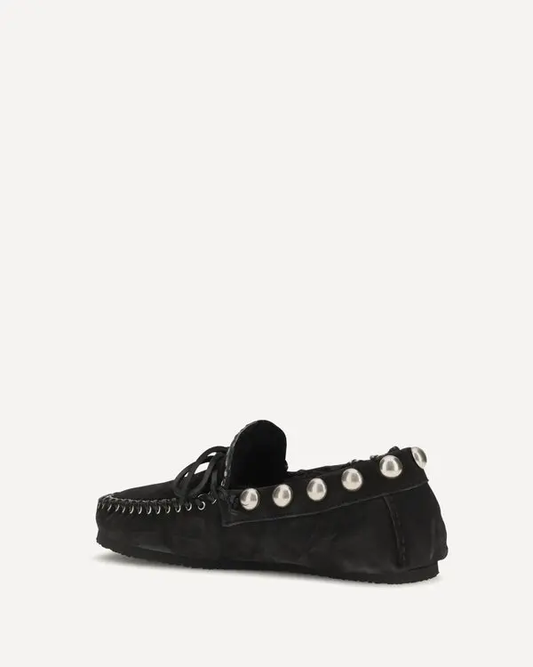 Isabel Marant Étoile Fitza Suede Loafers - Black