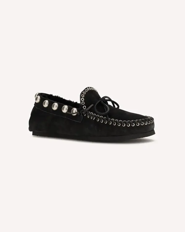 Isabel Marant Étoile Fitza Suede Loafers - Black