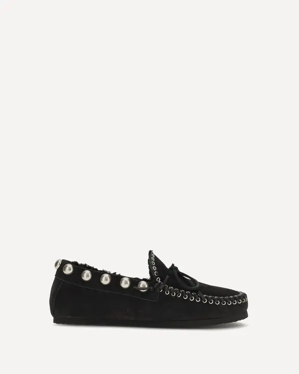 Isabel Marant Étoile Fitza Suede Loafers - Black