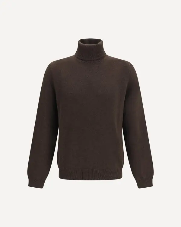 Loro Piana Parksville Baby Cashmere Turtleneck Sweater - Brown