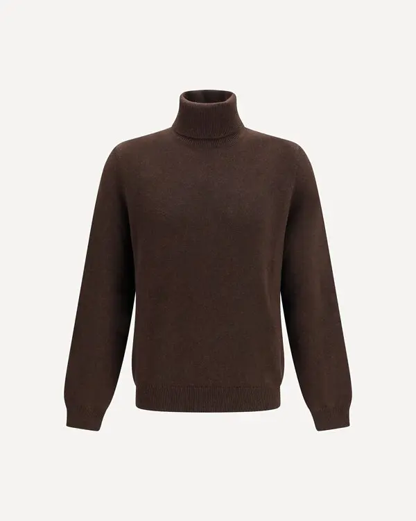 Loro Piana Parksville Baby Cashmere Turtleneck Sweater - Brown