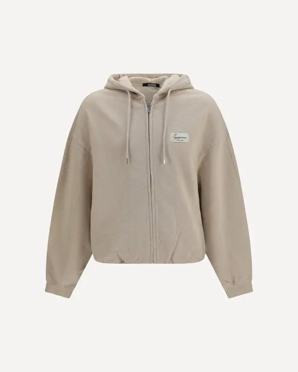 Jacquemus E Montaigne Hooded Sweatshirt Mae - Beige