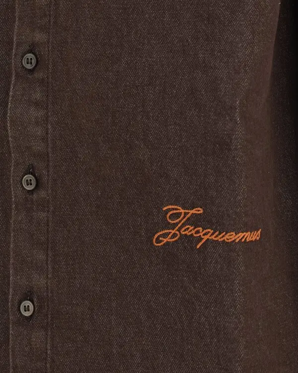 Jacquemus Simon De-nîmes Denim Shirt - Brown
